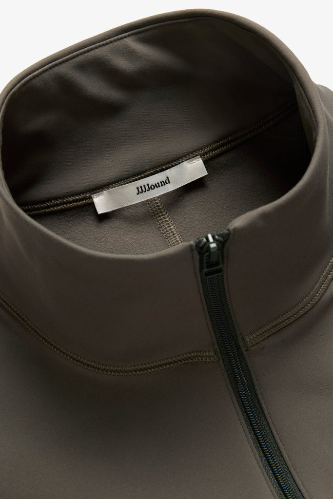 Quarter Zip Base Layer - Olive/Grey – JJJJound